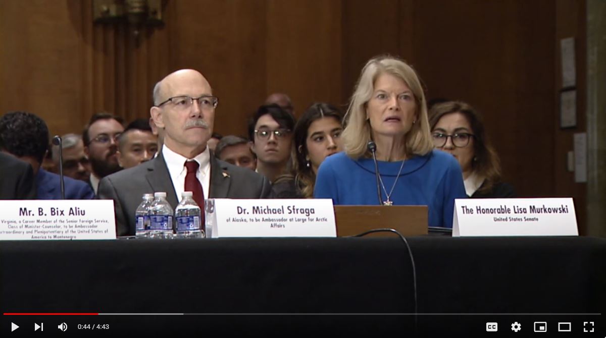 Murkowski urges movement on Dr. Mike Sfraga’s nomination for Ambassador ...